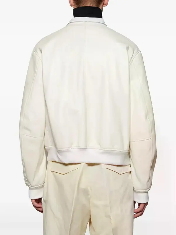JIL SANDER Leather Bomber Jacket