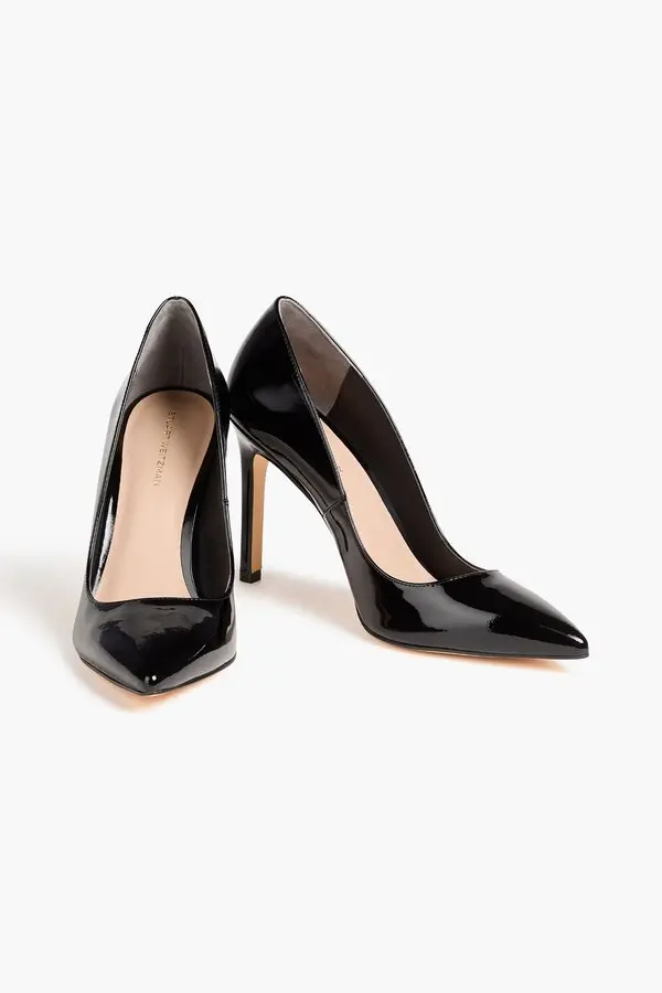 STUART WEITZMAN Leigh 95 Patent-leather Pumps - Black