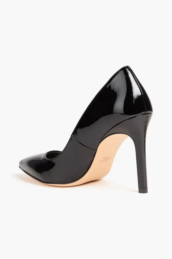STUART WEITZMAN Leigh 95 Patent-leather Pumps - Black