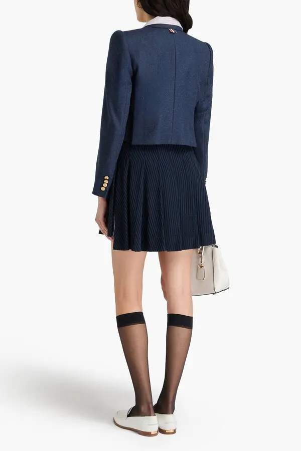 Thom Browne Cropped Wool-flannel Blazer