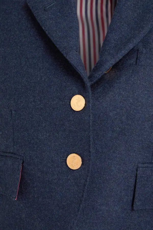 Thom Browne Cropped Wool-flannel Blazer