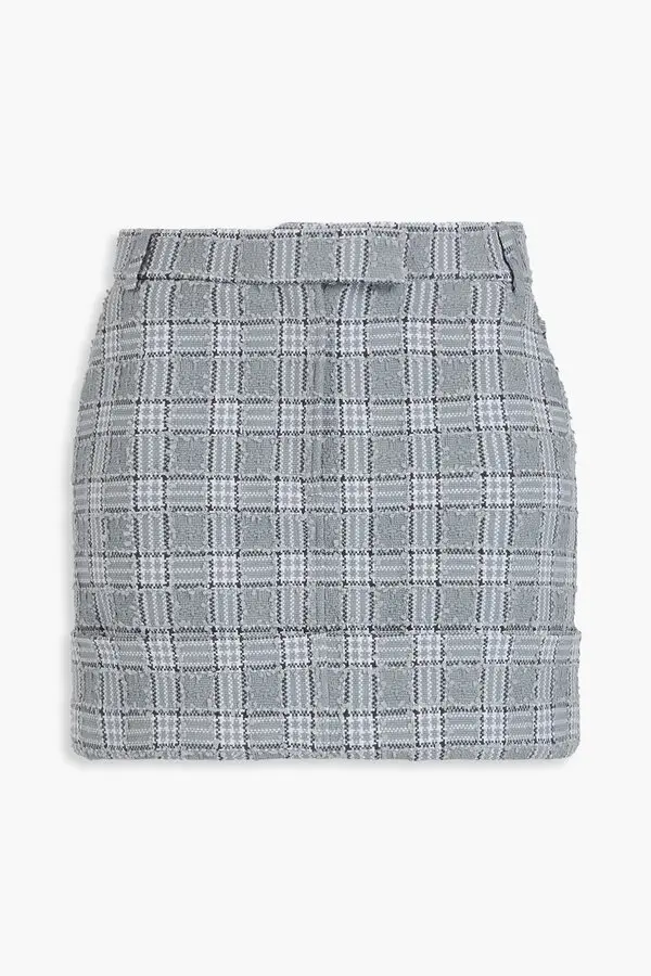 Thom Browne Checked Cotton-blend Tweed Mini Skirt