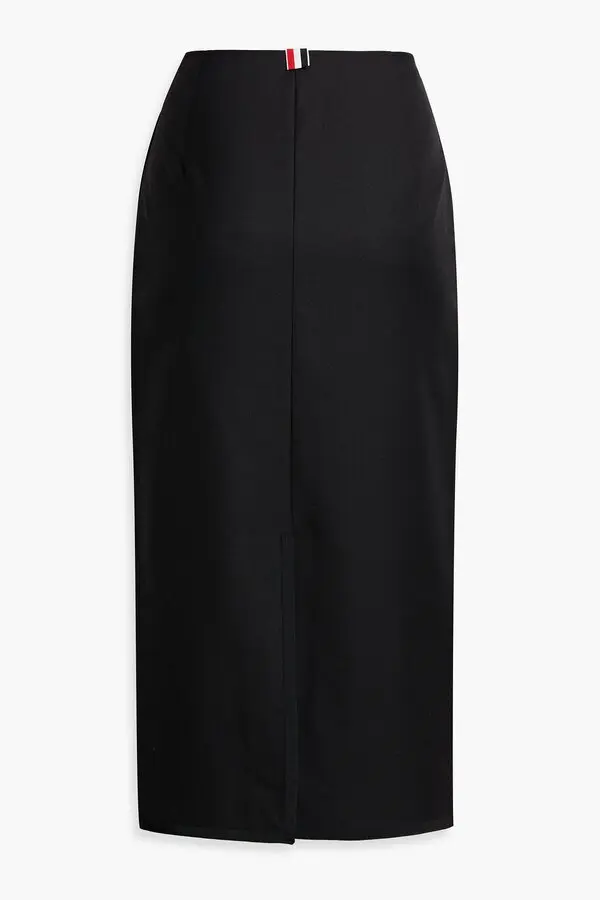 Thom Browne Wool-blend Twill Midi Pencil Skirt