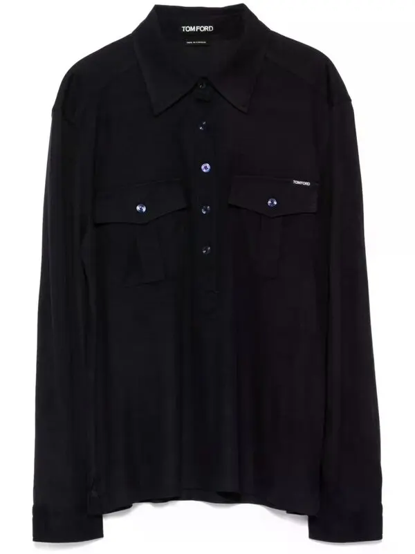 TOM FORD Military Shirt - Blue