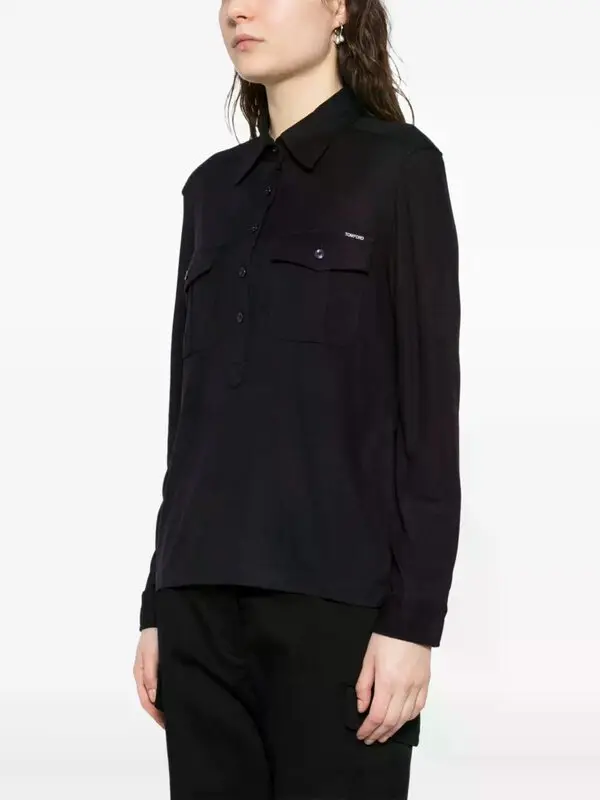 TOM FORD Military Shirt - Blue