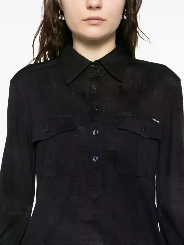 TOM FORD Military Shirt - Blue