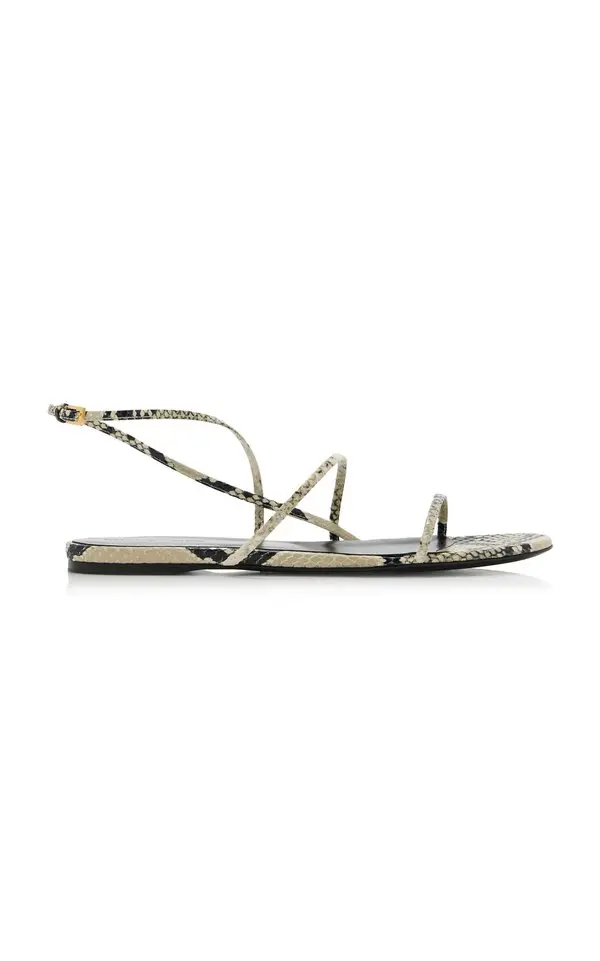 Khaite Loop -effect Leather Sandals - Python