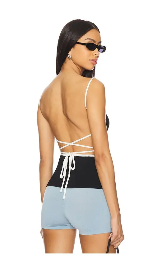 ALL THE WAYS Anya Open Back Top - Black