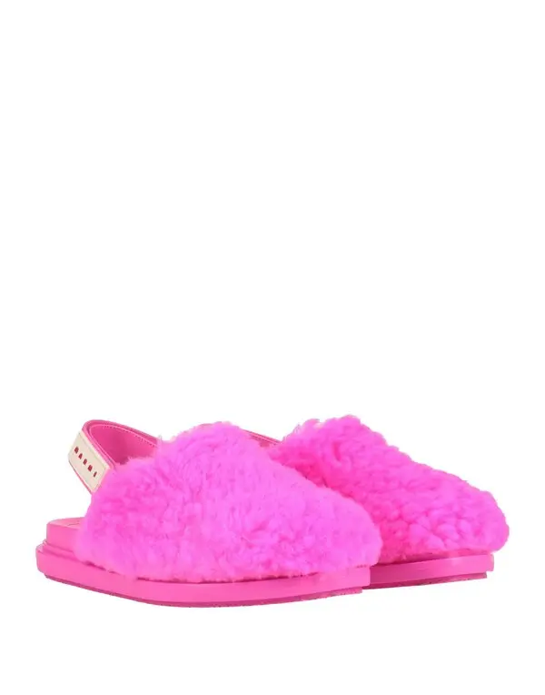 Marni Mules & Clogs Shearling, Leather - Pink