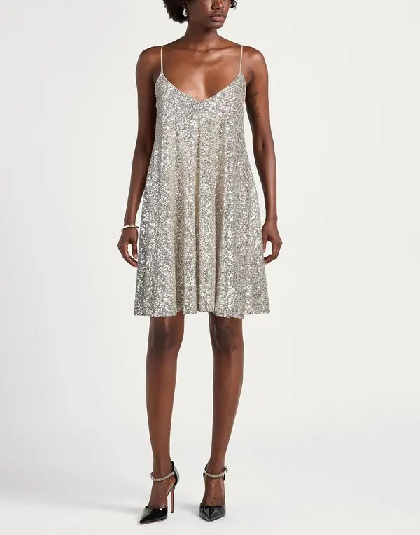 OTTOD'AME Sequinned Mini Dress - Beige