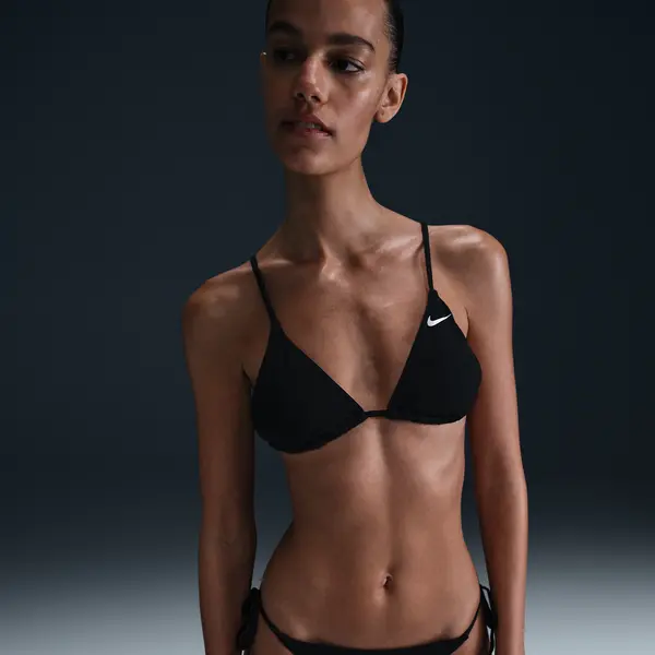 Nike Swim Effortless Essential Triangle Bikini Top - Black