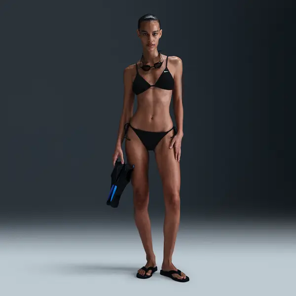 Nike Swim Effortless Essential Triangle Bikini Top - Black