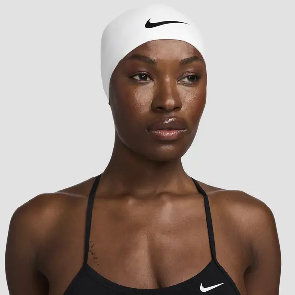Nike Swim Silicone Dome Cap - White