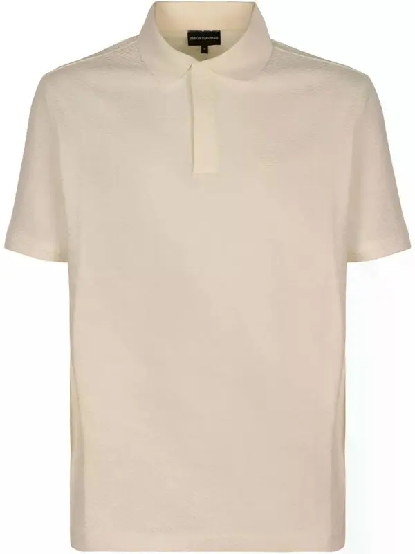 Emporio Armani Cotton Polo Shirt - Neutrals