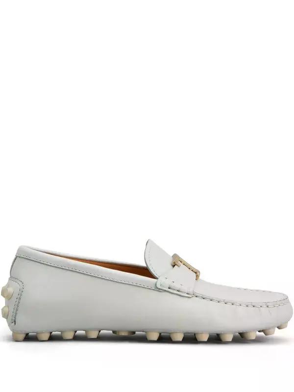 TOD'S Leather Loafers - Grey