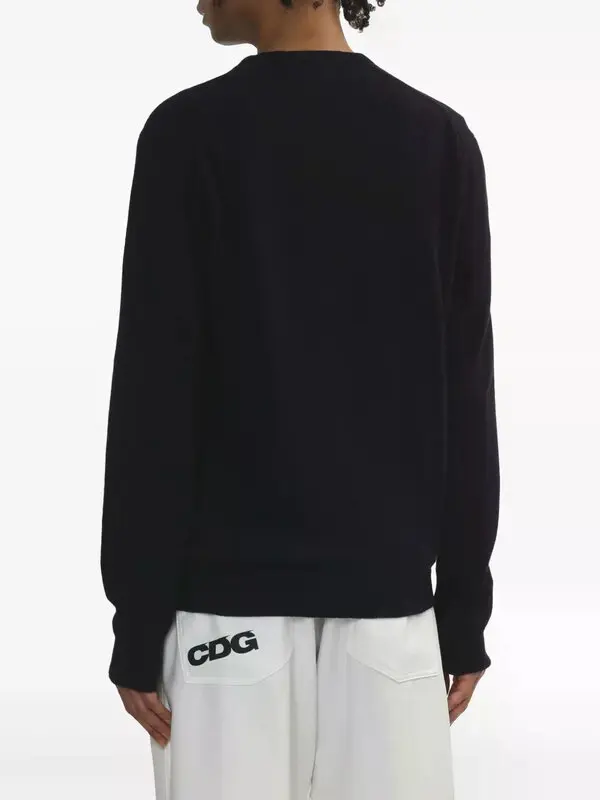 Play Comme Des Garcon Heart-appliqué Cardigan - Blue