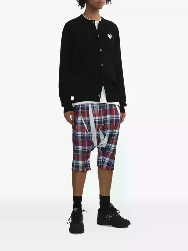 Play Comme Des Garcon Heart-appliqué Cardigan - Black