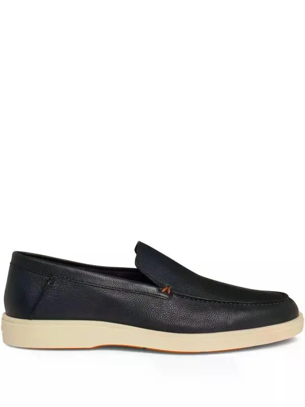 Santoni Leather Loafers - Blue