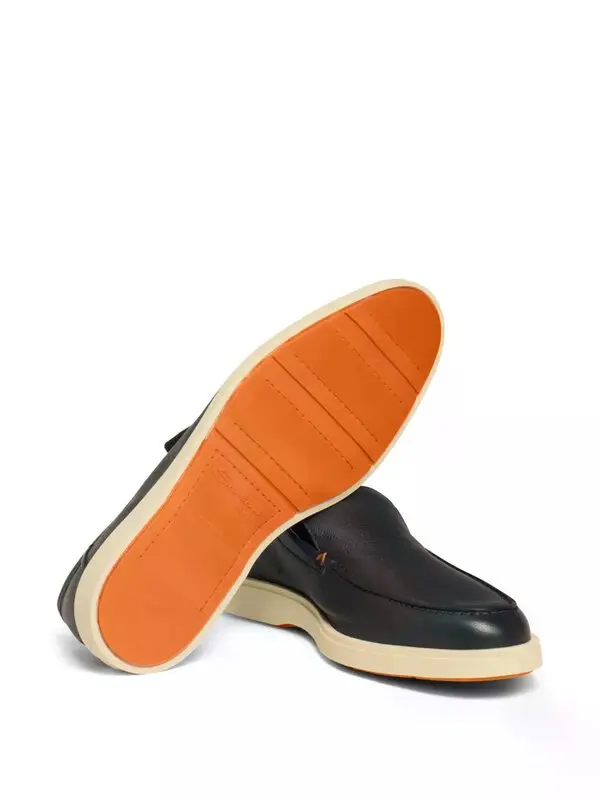 Santoni Leather Loafers - Blue