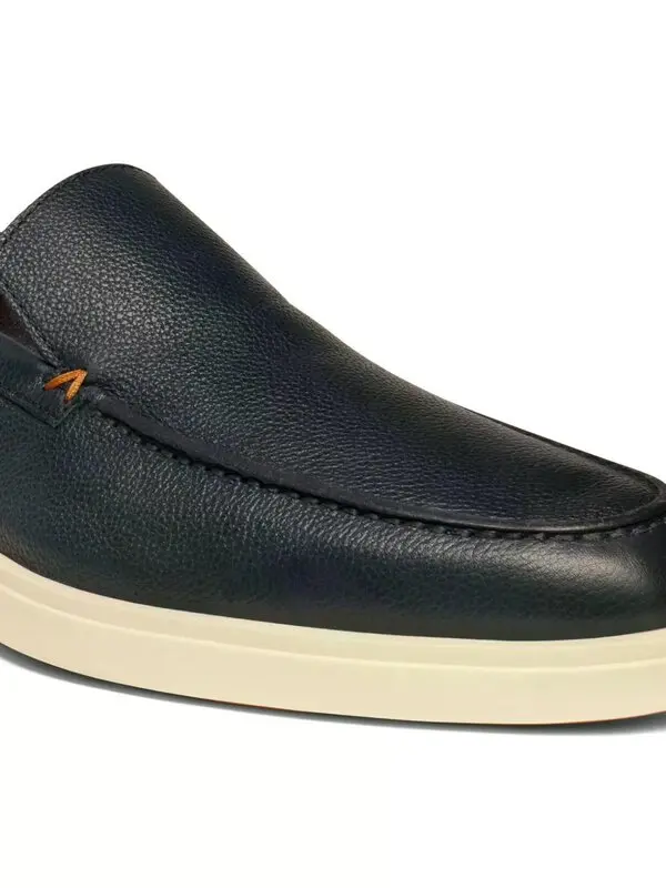 Santoni Leather Loafers - Blue