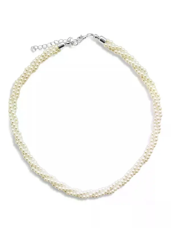 HZMER JEWELLERY Pearl-embellished Necklace - White