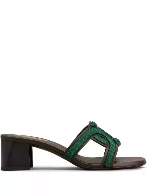 TOD'S Contoured-strap Leather Sandals