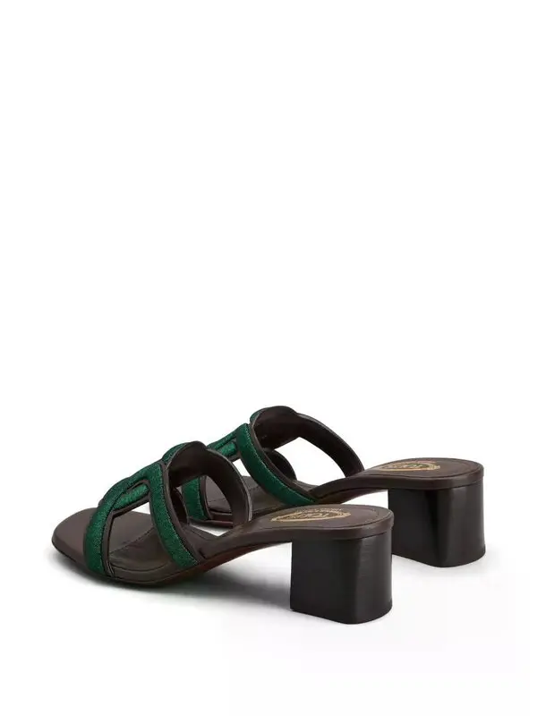 TOD'S Contoured-strap Leather Sandals