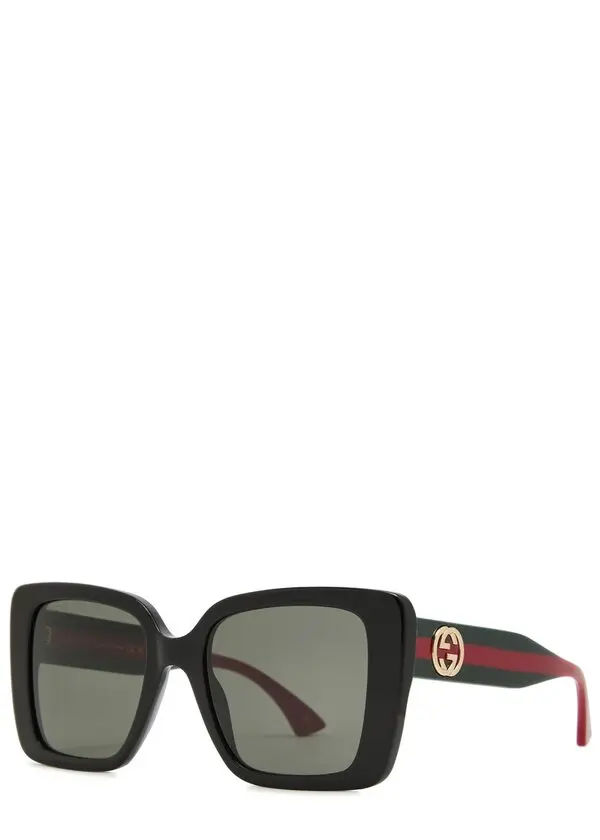 Gucci Oversized Square-frame Sunglasses - Black