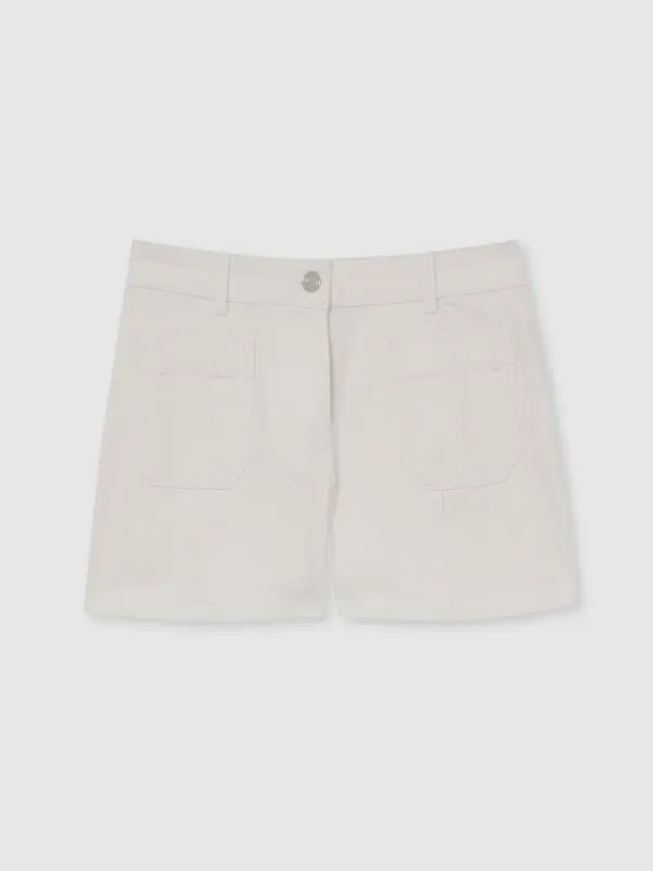 REISS Kira Mid-rise Denim Shorts