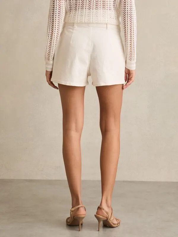 REISS Kira Mid-rise Denim Shorts