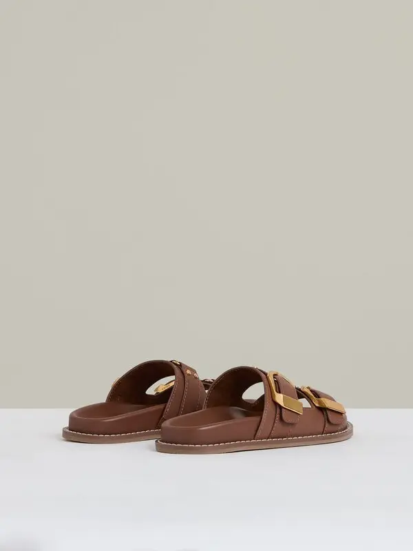 REISS Ella Leather Buckled Sandals