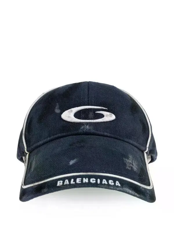 Balenciaga Logo-embroidered Cap - Blue