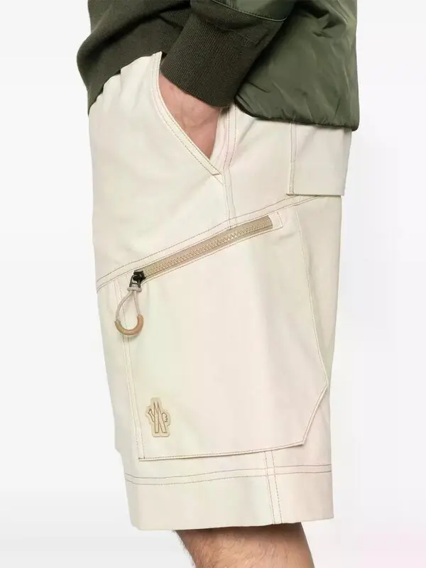 Moncler Drawstring Cargo Shorts - Neutrals