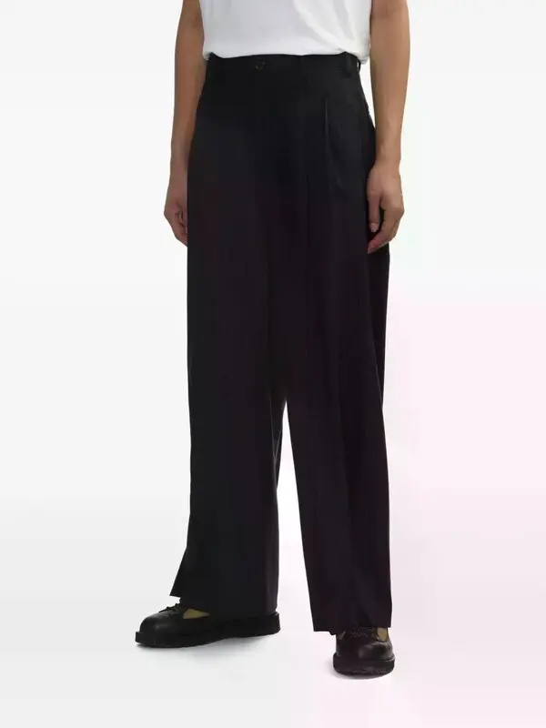 KHOKI Pinstripe Straight-leg Trousers