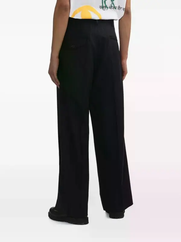 KHOKI Pinstripe Straight-leg Trousers