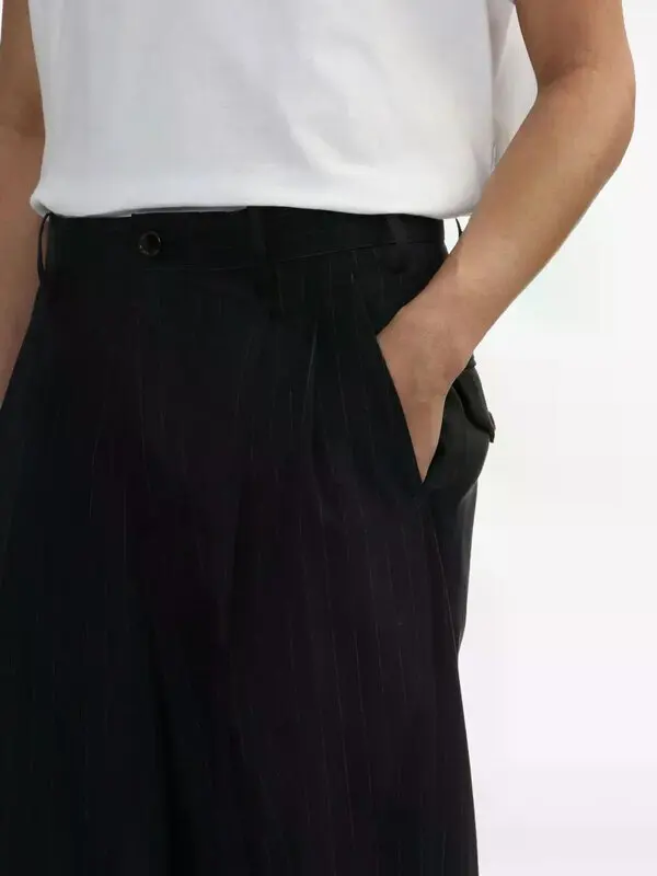 KHOKI Pinstripe Straight-leg Trousers