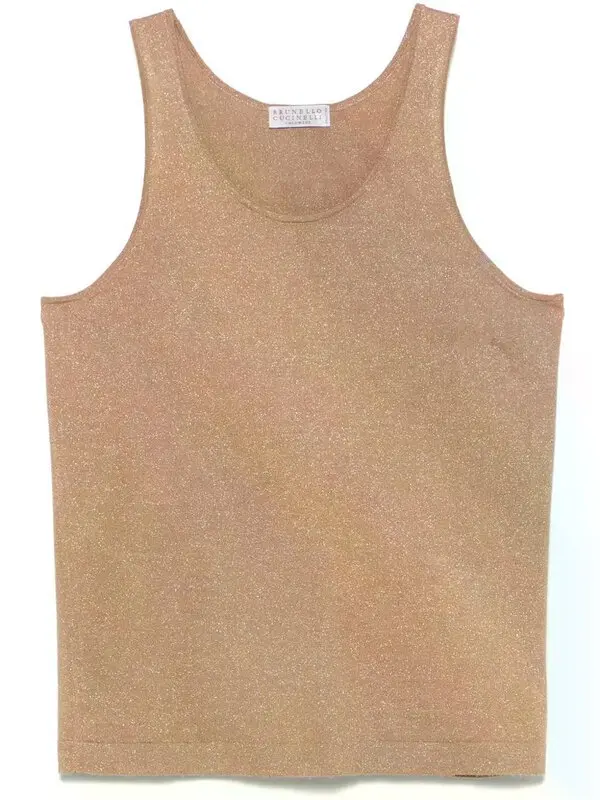 Brunello Cucinelli Lurex Top - Brown