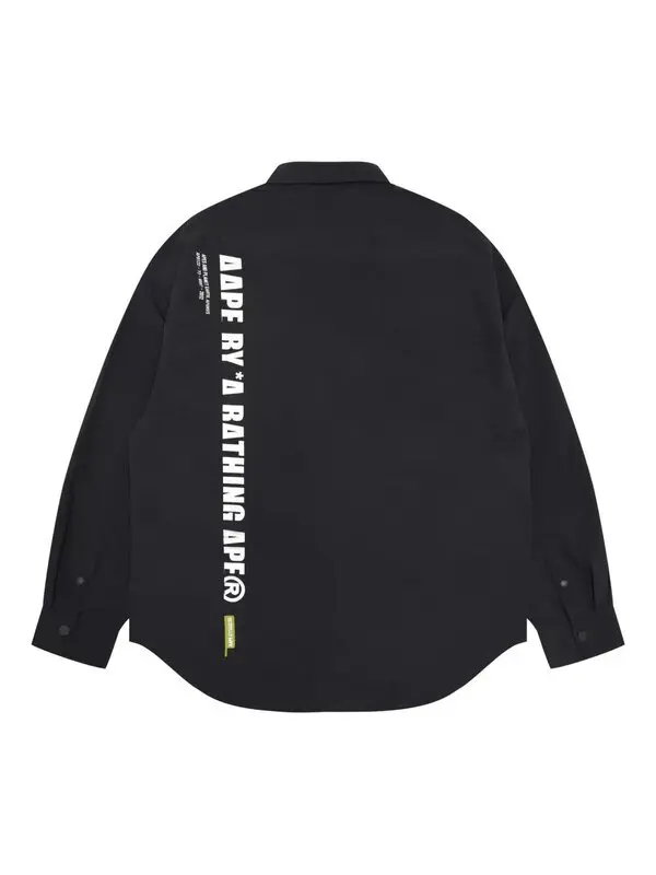 AAPE BY *A BATHING APE Text-print Shirt - Black