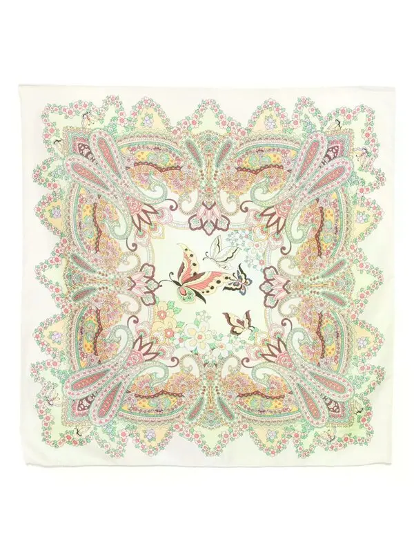 Etro Floral-print Scarf - Neutrals