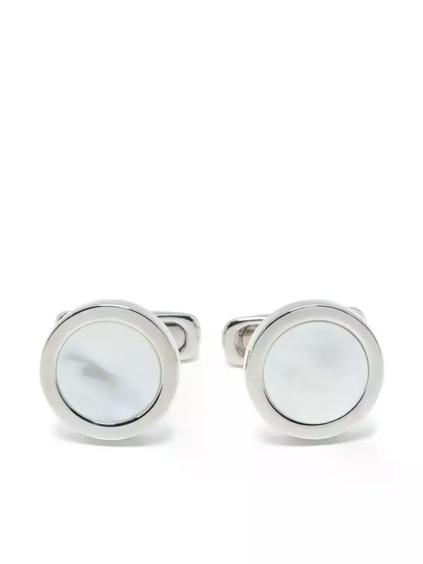 Giorgio Armani Engraved-logo Cufflinks - White