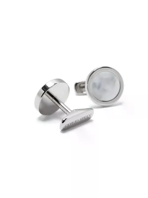 Giorgio Armani Engraved-logo Cufflinks