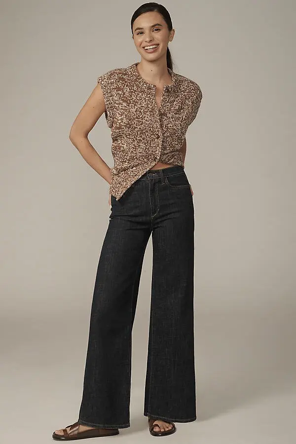Joe's Jeans Petite Mia High-rise Wide-leg Jeans - Medium Denim