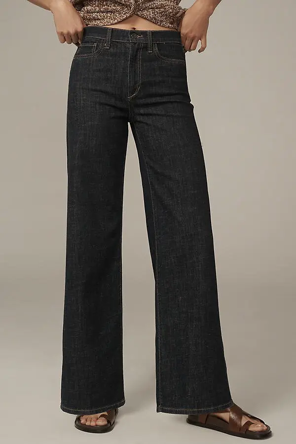 Joe's Jeans Petite Mia High-rise Wide-leg Jeans - Medium Denim