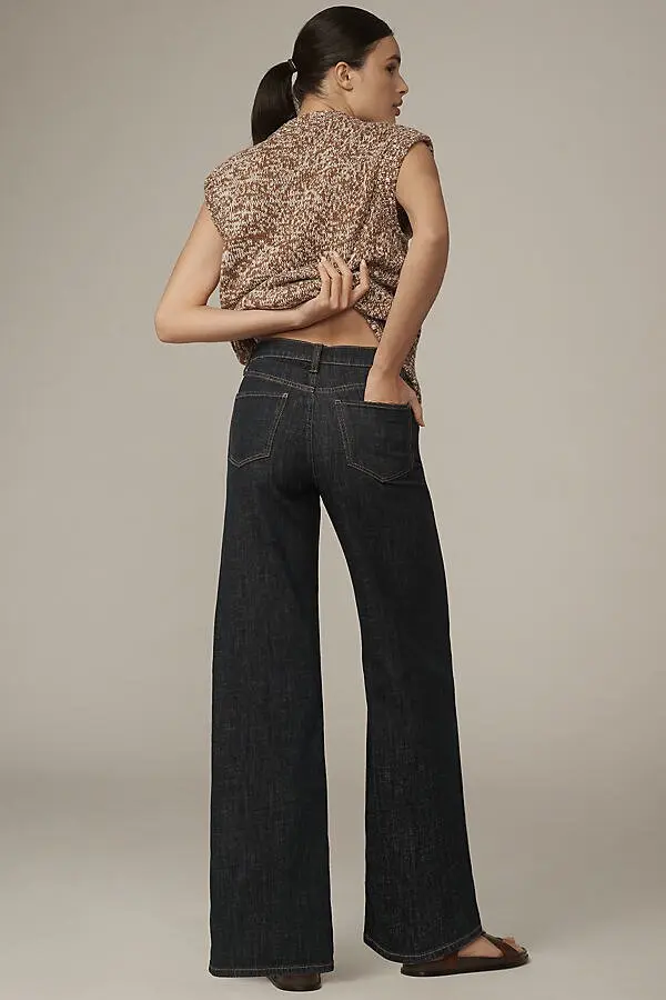 Joe's Jeans Petite Mia High-rise Wide-leg Jeans - Medium Denim