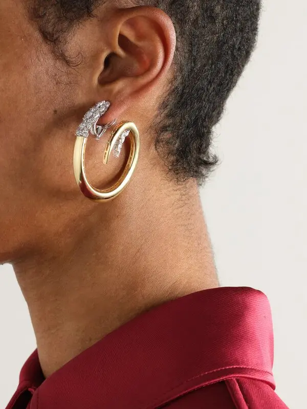 Yeprem Golden Strada Diamond Drop Earrings