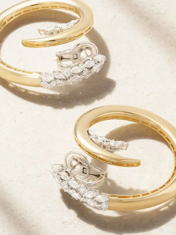 Yeprem Golden Strada Diamond Drop Earrings
