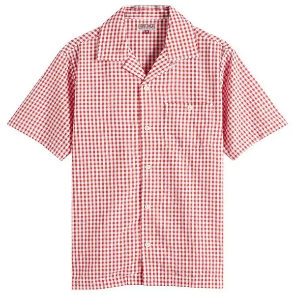 DUBBLEWARE Quincy Seersucker Vacation Shirt - Red