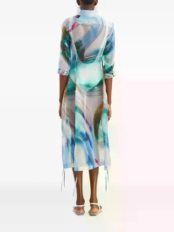 Tory Burch Silk Organza Dress - Blue