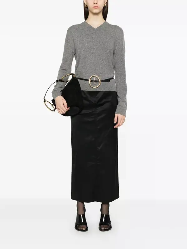 TOTEME V-neck Knit Sweater - Grey