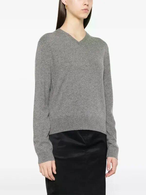 TOTEME V-neck Knit Sweater - Grey